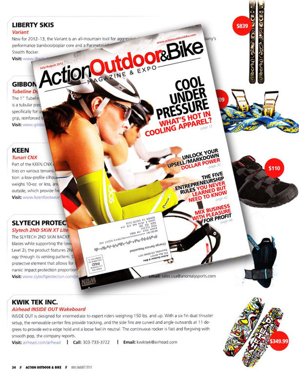 Airhead Inside Out Wakeboard reviewed in July Issue of Action Outdoor